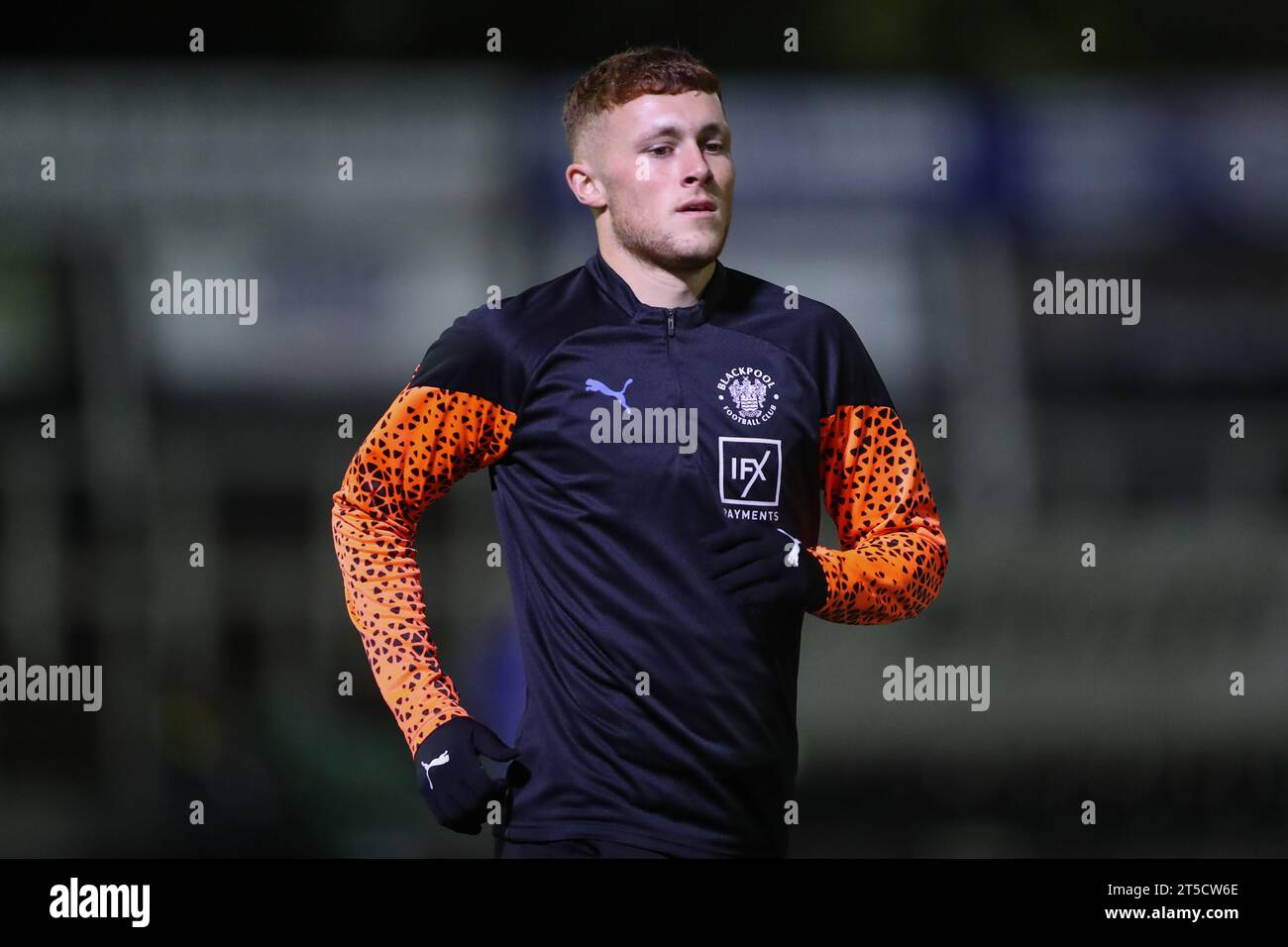 Hayes Lane, UK. 04th Nov, 2023. Sonny Carey #10 of Blackpool during the ...