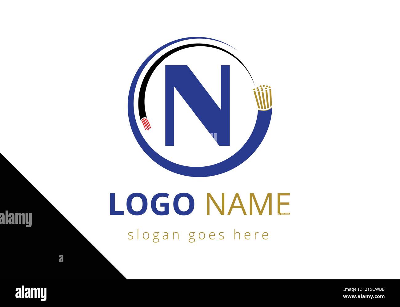 Letter n wireless logo hi-res stock photography and images - Alamy