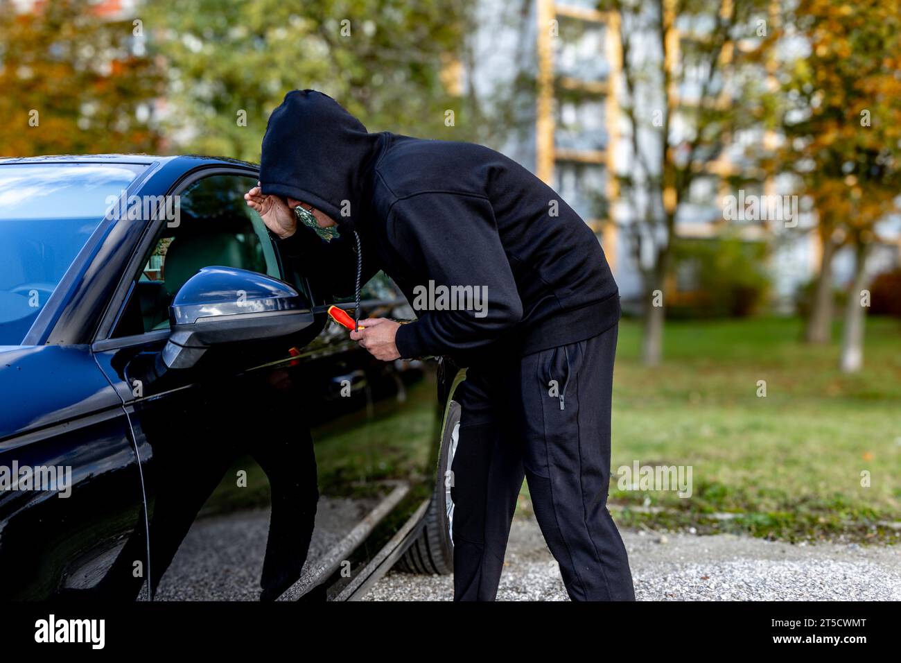 Attempted to steal a car using a suitcase in the city center - a thief ...