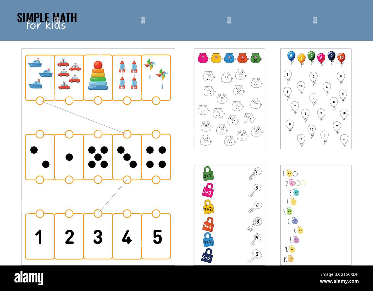 Children activities worksheet. Printable simple math logic task for ...