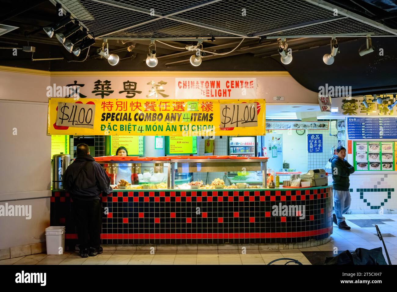Toronto, Canada, 2013, Food kiosk in Chinatown Centre or Center ...