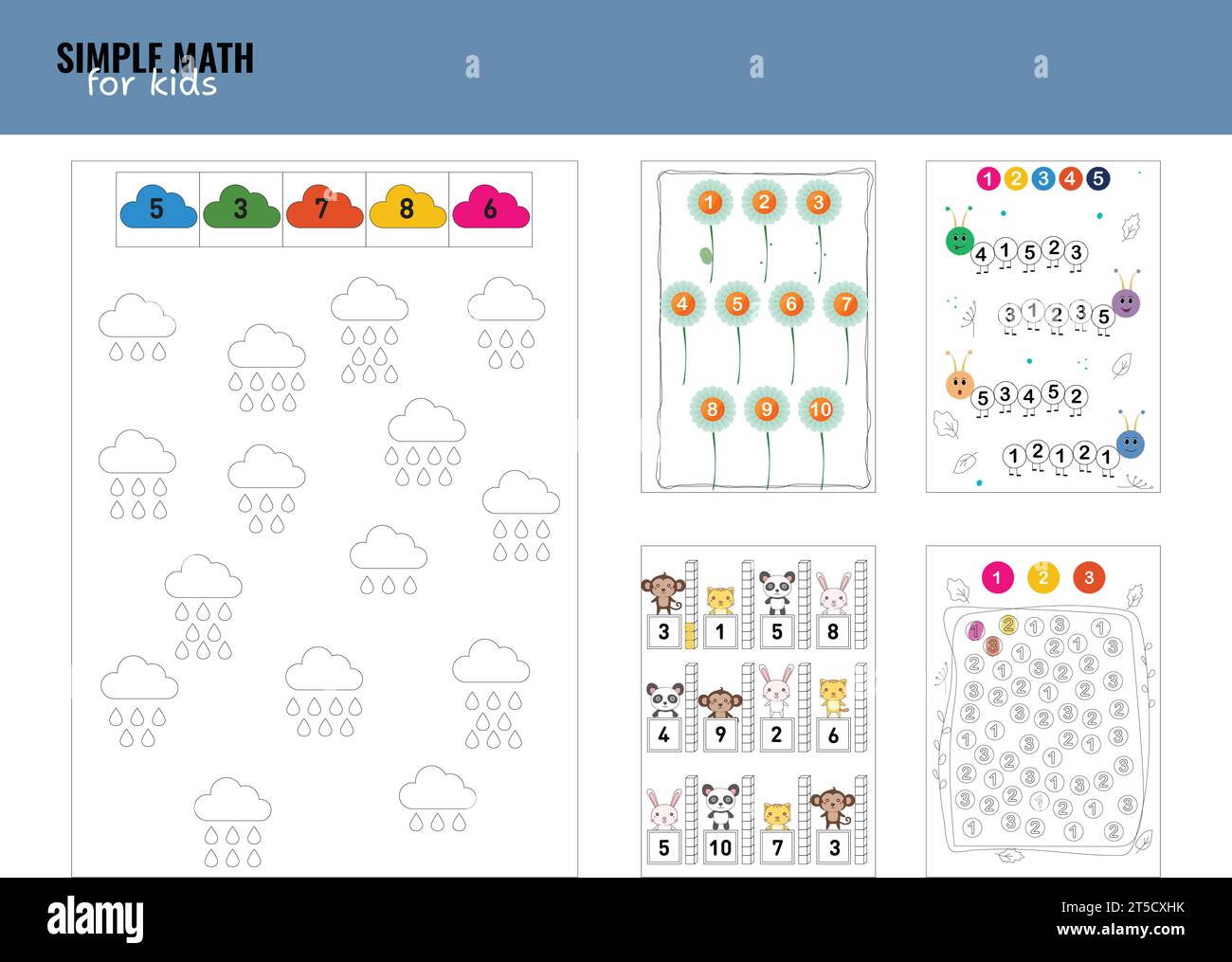 Children activities worksheet. Printable simple math logic task for ...