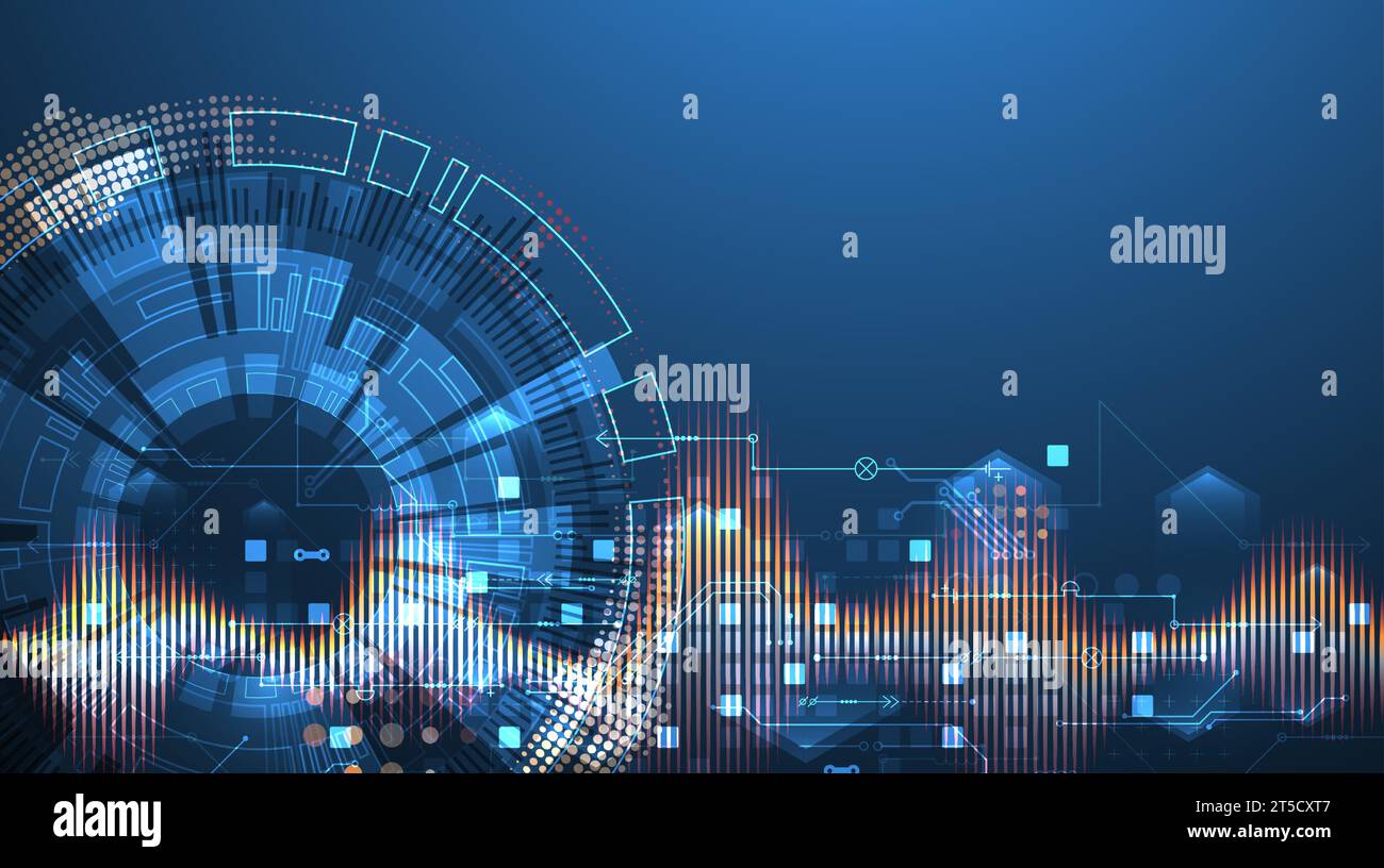 Scientific and technological concept with the use of technical elements ...