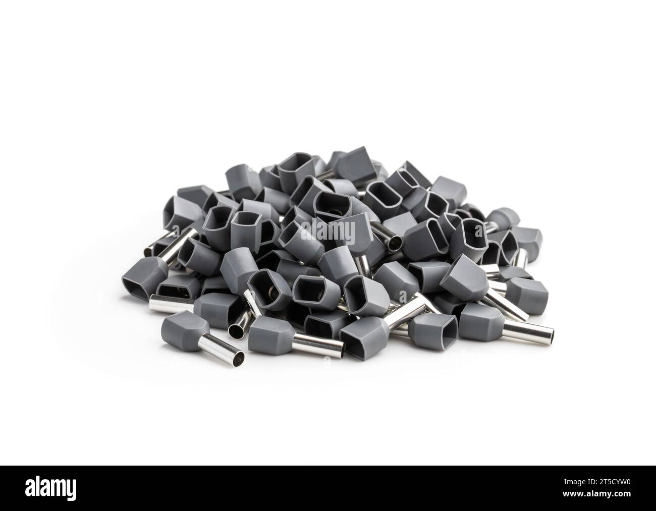 Terminal Wire Connectors Assorted isolated on white background Stock ...