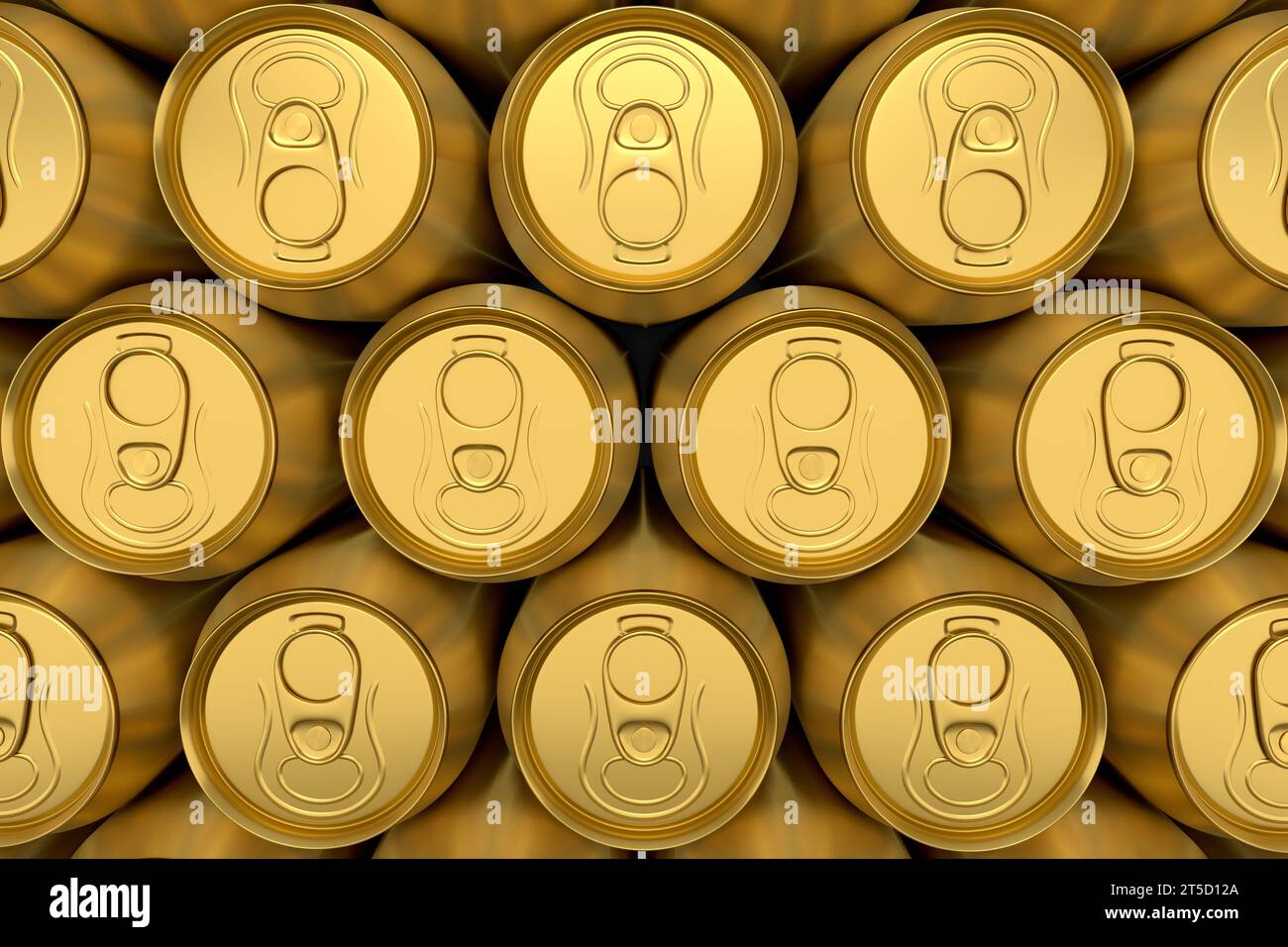 Group of aluminum beer or soda cans on white background. 3D render ...