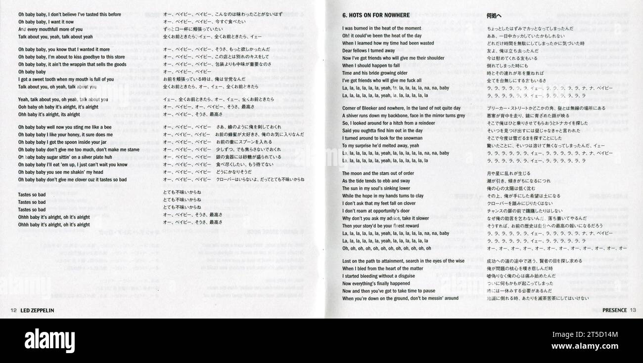 Led zeppelin album cover presence hi-res stock photography and images ...