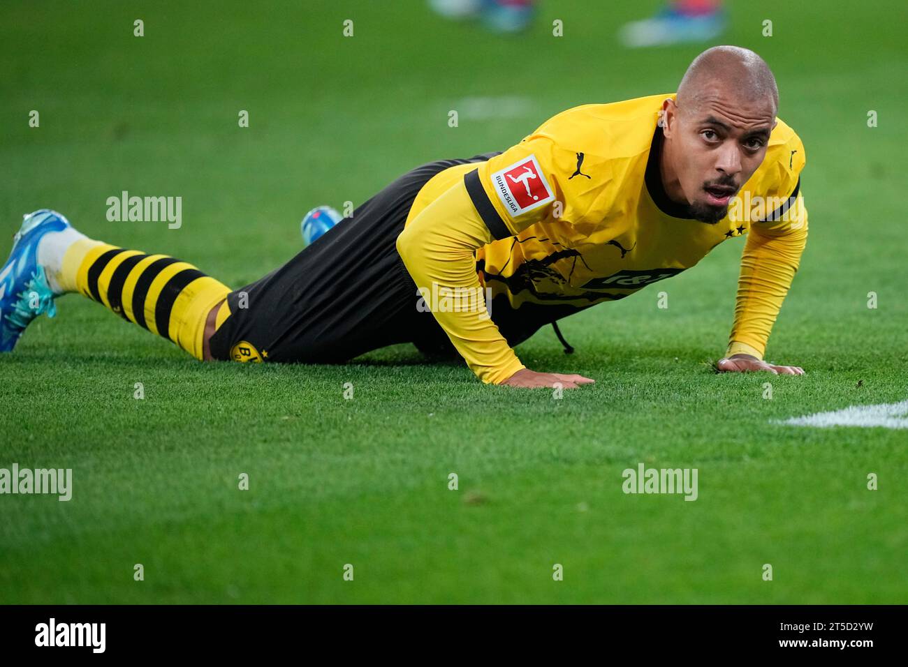 Dortmund's Donyell Malen looks on during the German Bundesliga soccer ...