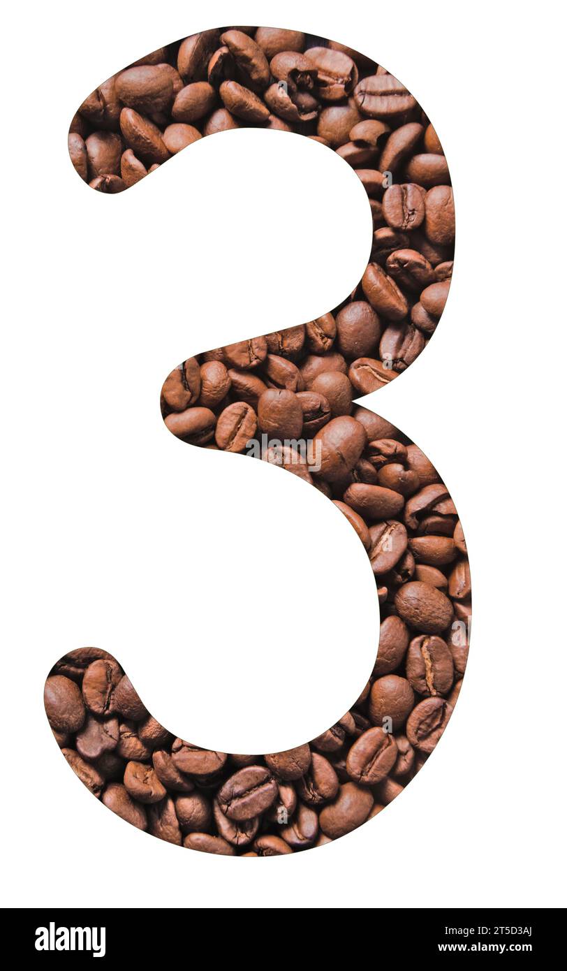Number 93 created with whole beans , unusual font face that attracts ...