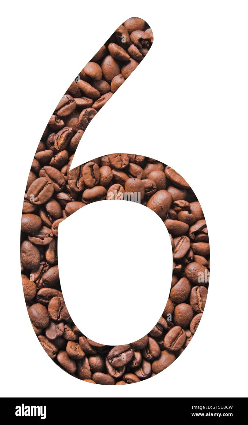 Number 96created with whole beans , unusual font face that attracts ...