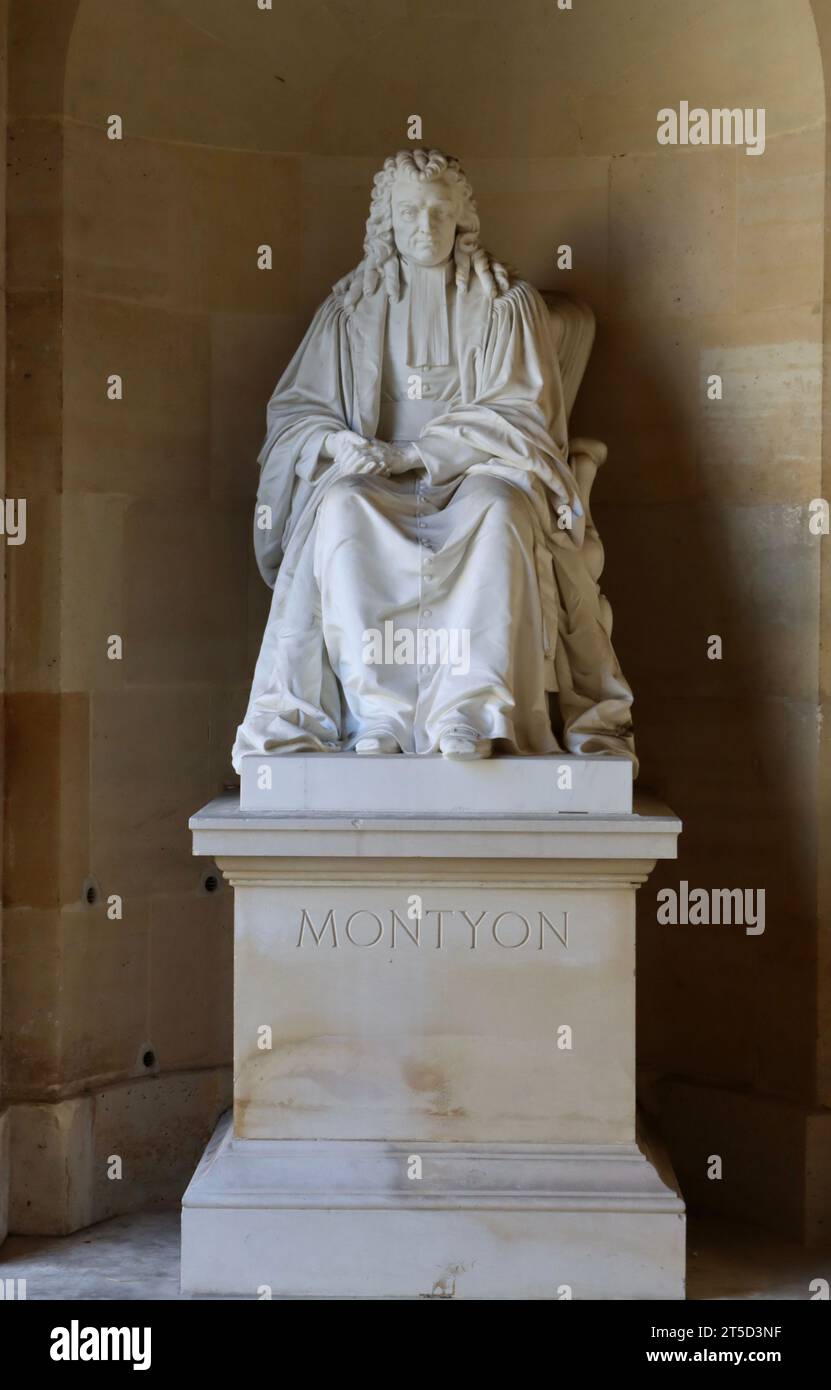 The sculpture of Jean Baptiste Antoine Auget de Montyon at the ...