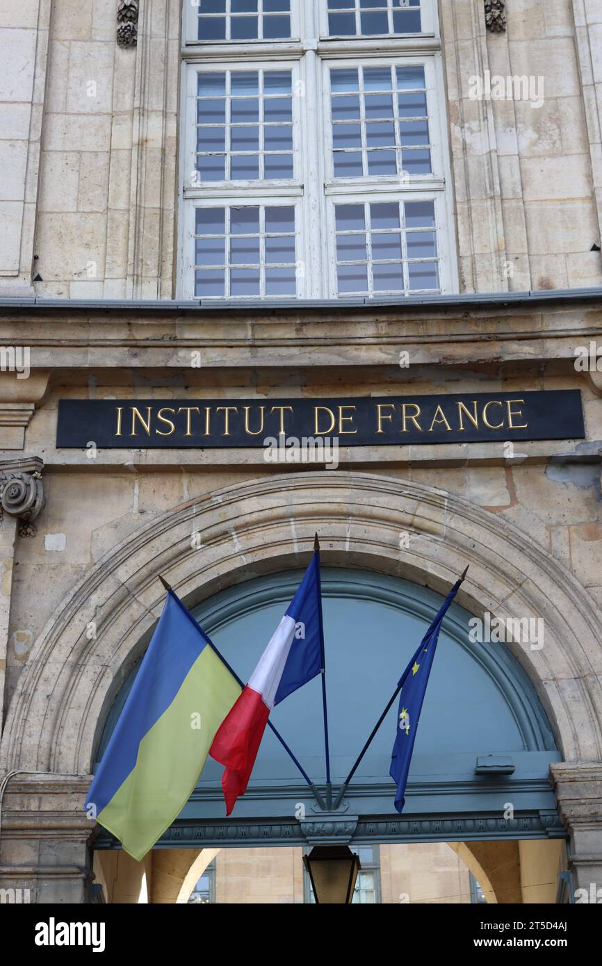 Inatitute de France building on Quei de Conti in Paris, France Stock ...