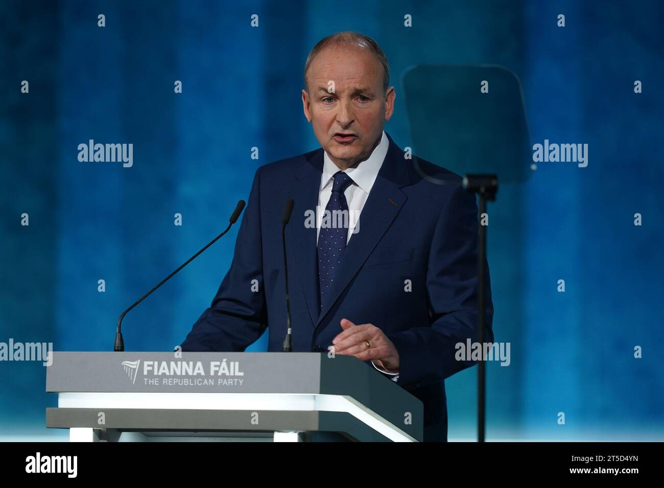 Party leader Micheal Martin addresses the Fianna Fail annual conference ...