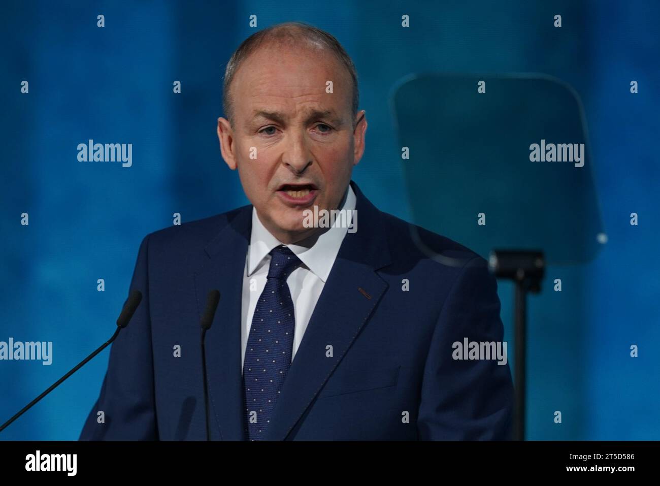 Party leader Micheal Martin addresses the Fianna Fail annual conference ...