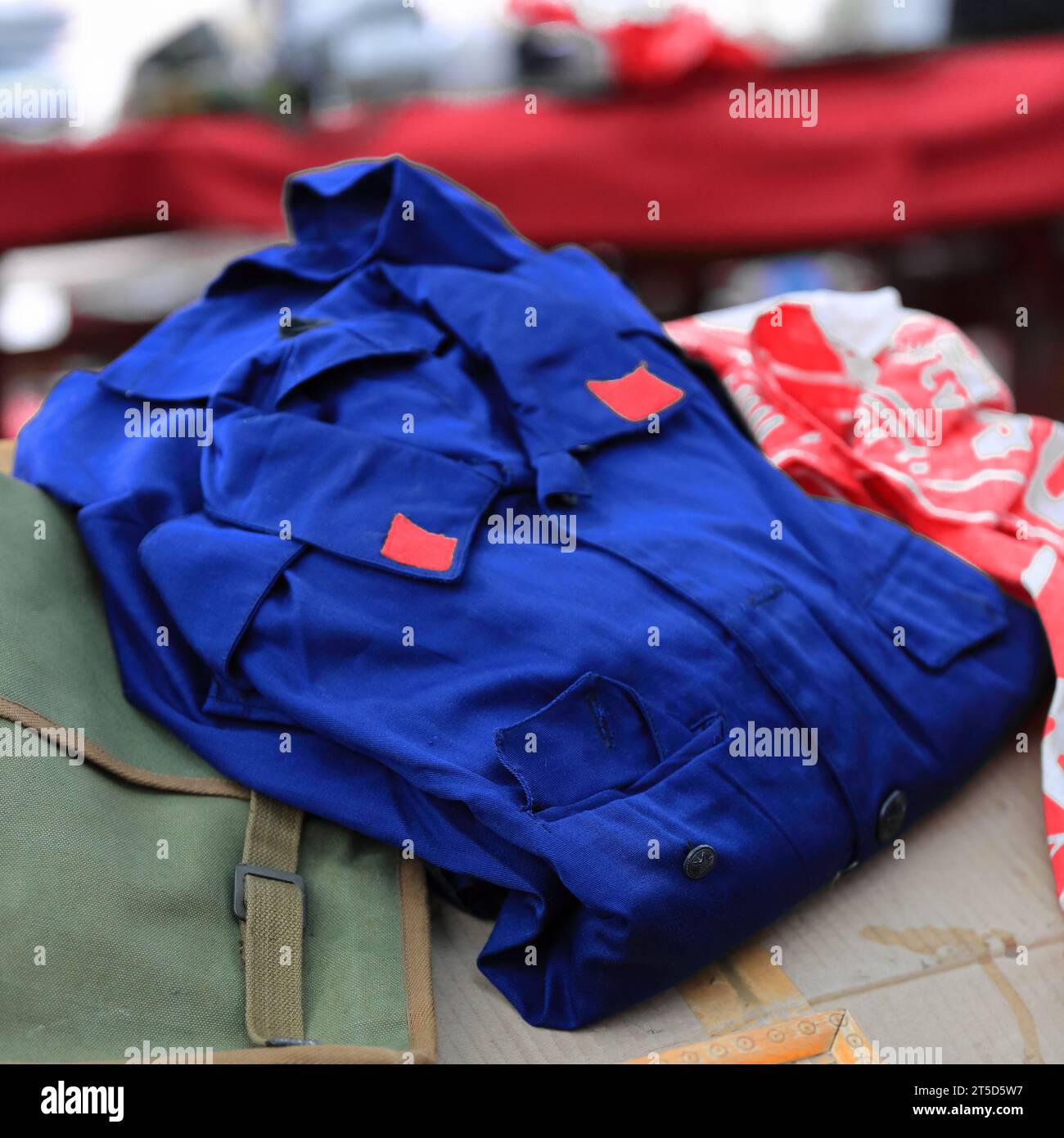 008 Vintage blue fatigues shirt, Albanian voluntary military forces of ...