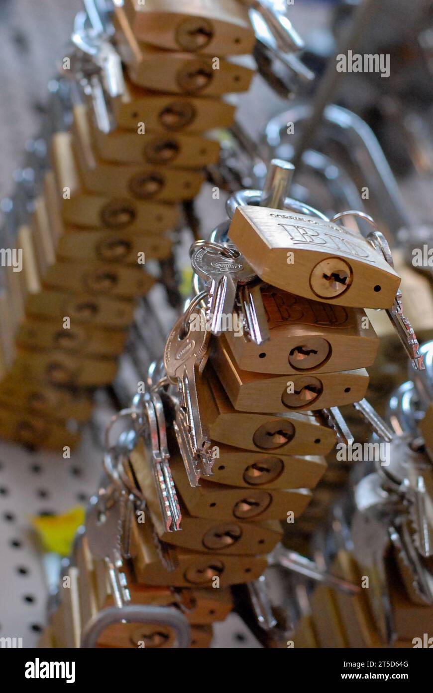 Lockers and keys © Andrea Sabbadini Stock Photo - Alamy