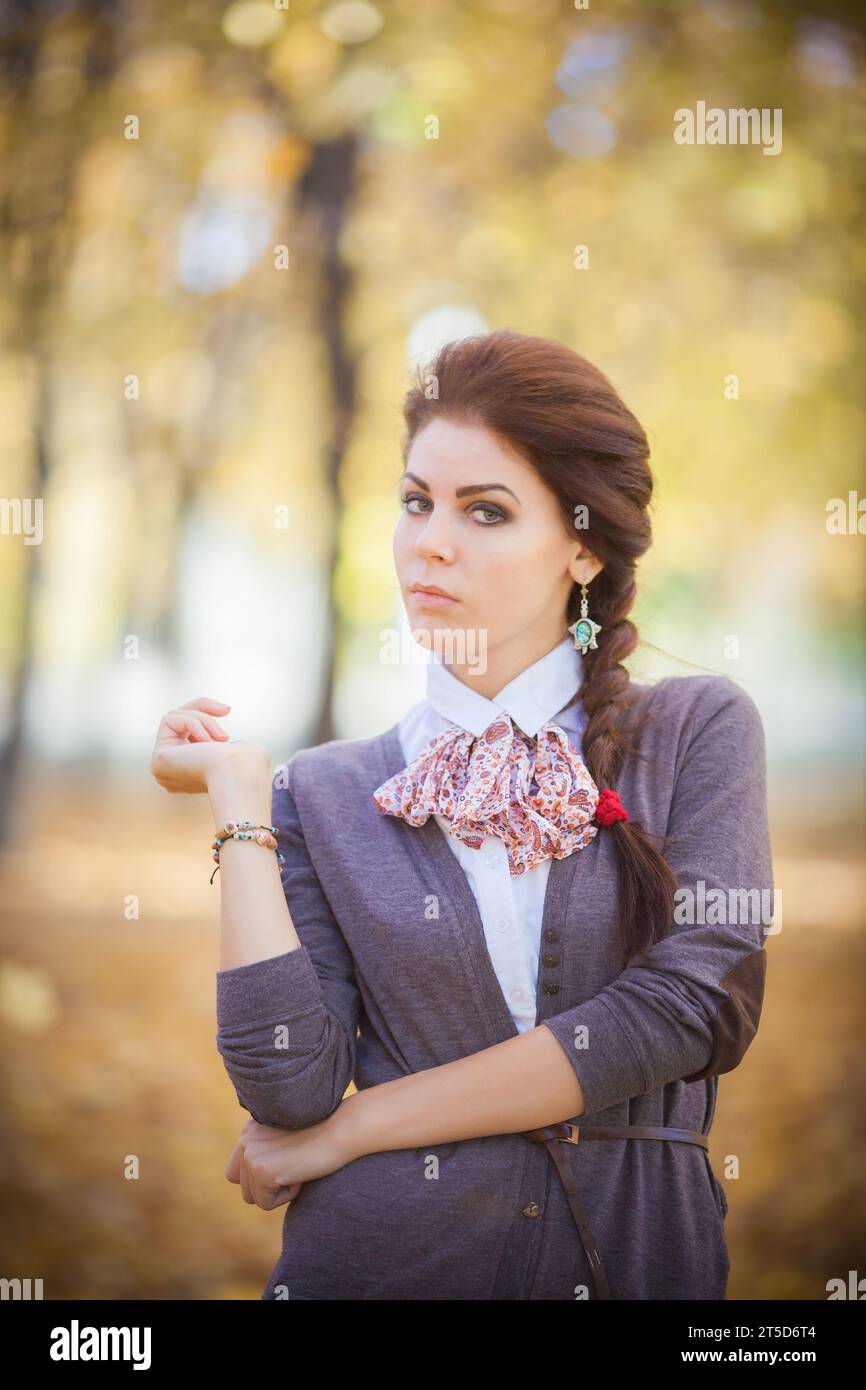 Captured amidst the mesmerizing beauty of the autumn forest, a graceful ...