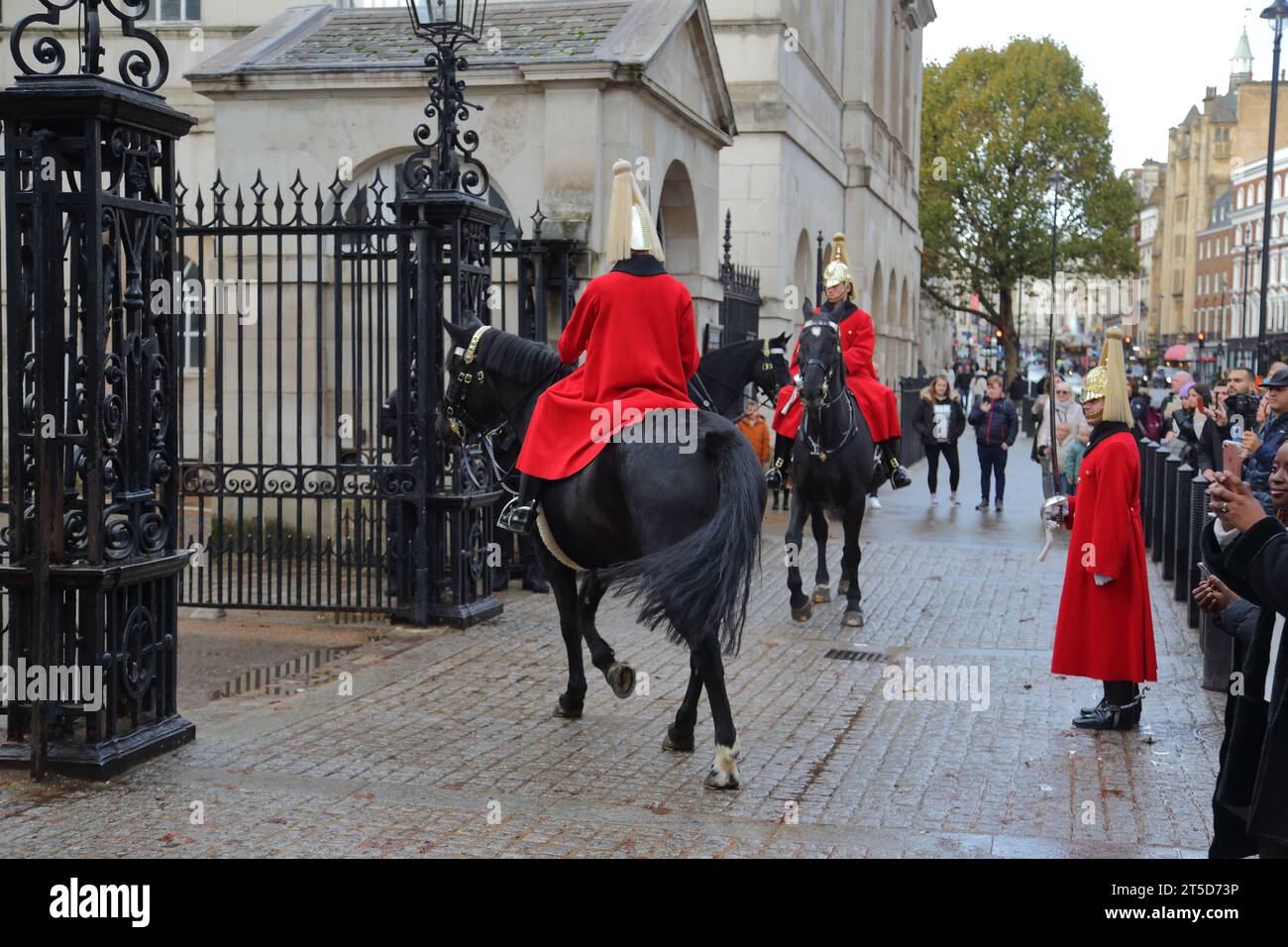 Soldiers of the King's Lifeguard at the Changing of the Guard in their ...