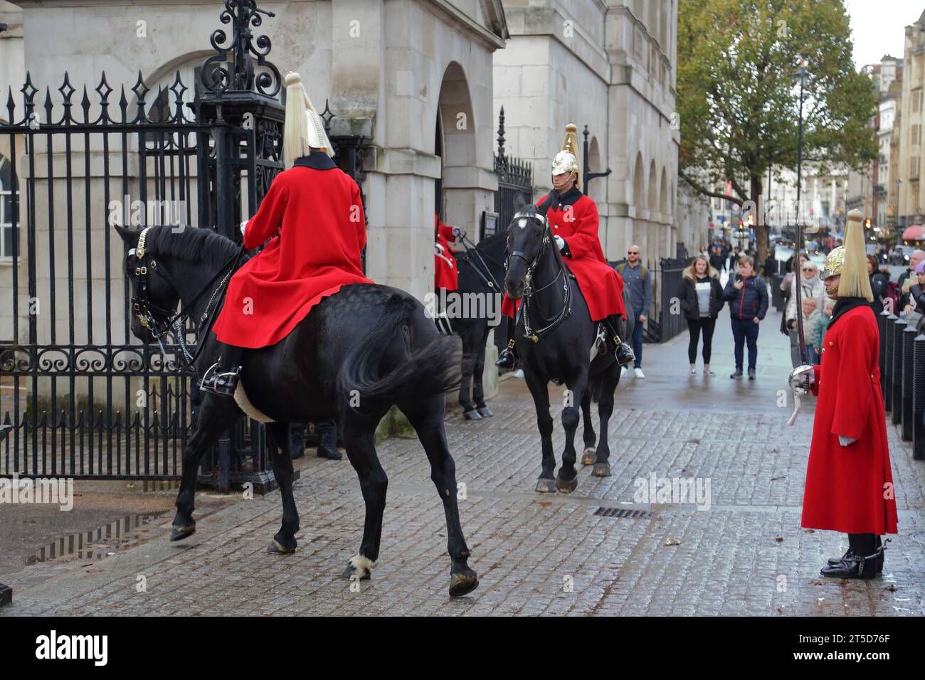 Soldiers of the King's Lifeguard at the Changing of the Guard in their ...