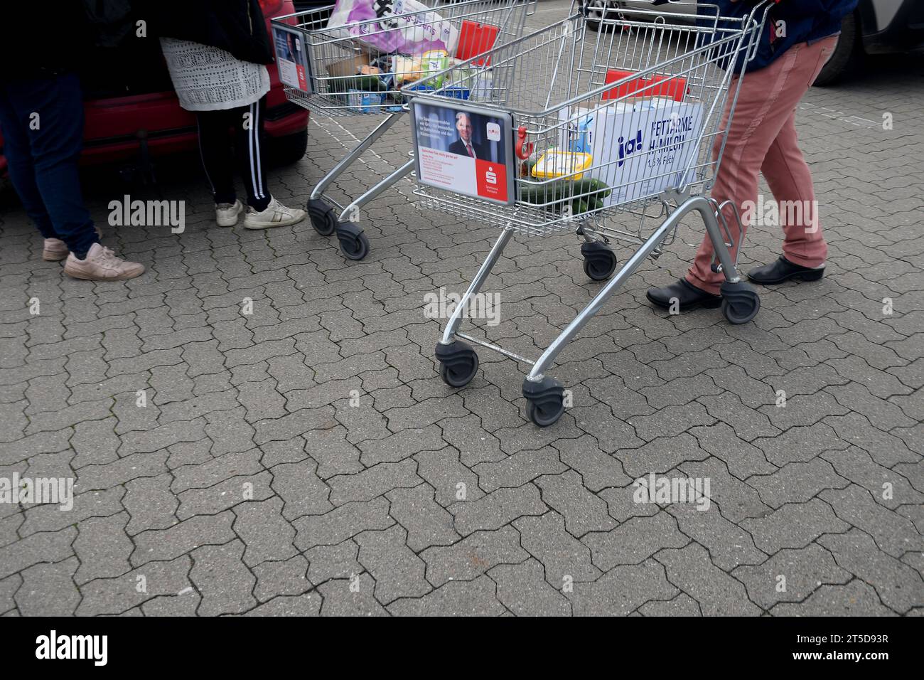 Burger/Fehmarn/Germany /04 November 2023/.Rewe food market and rewe ...