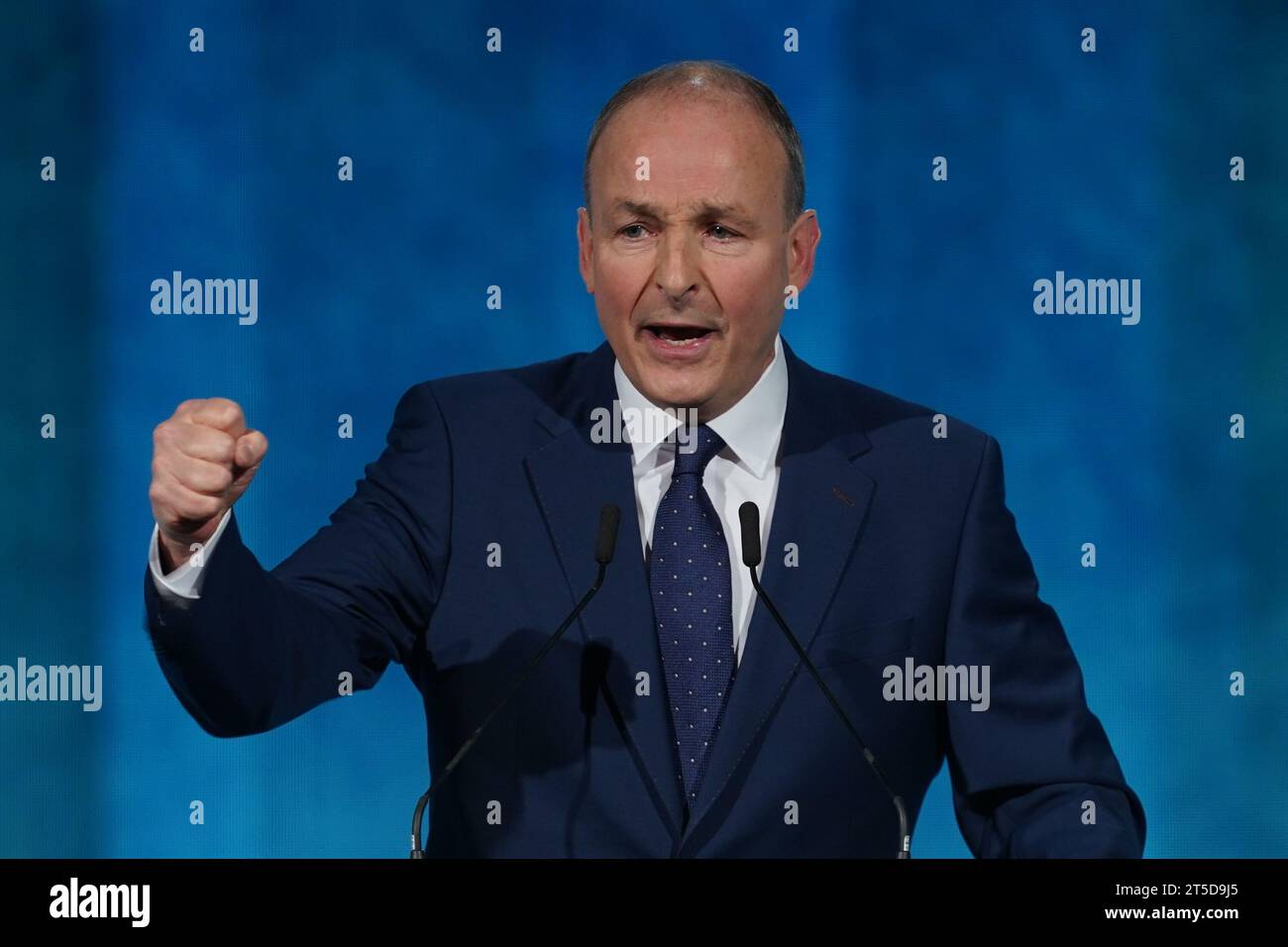 Party leader Micheal Martin addresses the Fianna Fail annual conference ...