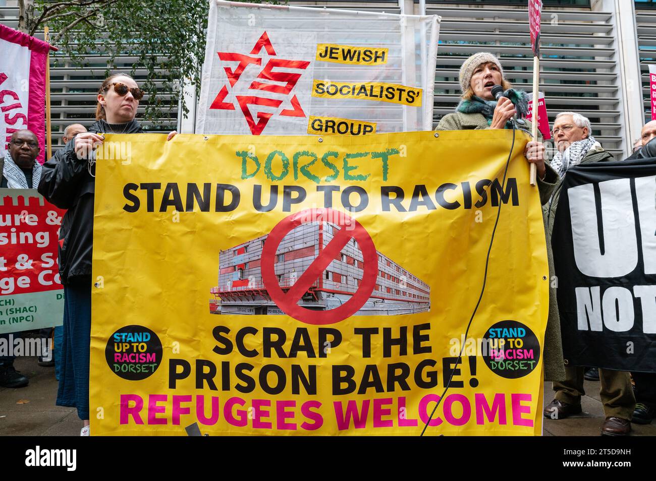 London, UK. 4 November 2023. Extinction Rebellion, Stand Up To Racism ...