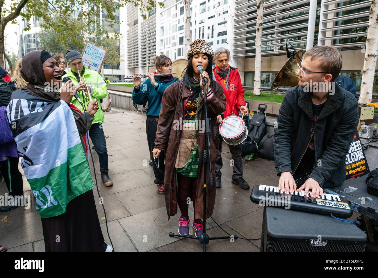 London, UK. 4 November 2023. Extinction Rebellion, Stand Up To Racism ...