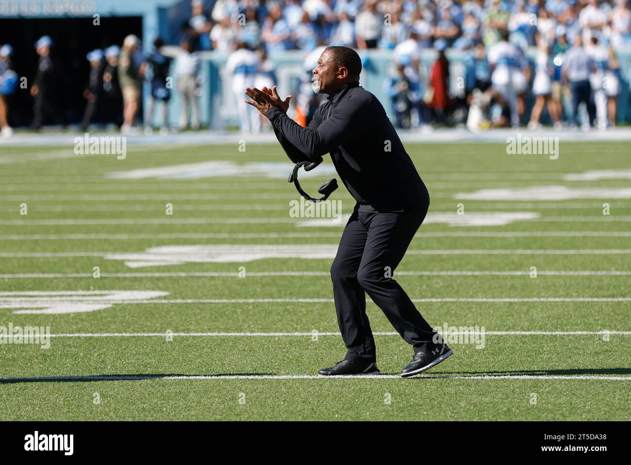 Campbell head coach Mike Minter encourages his team as they play ...