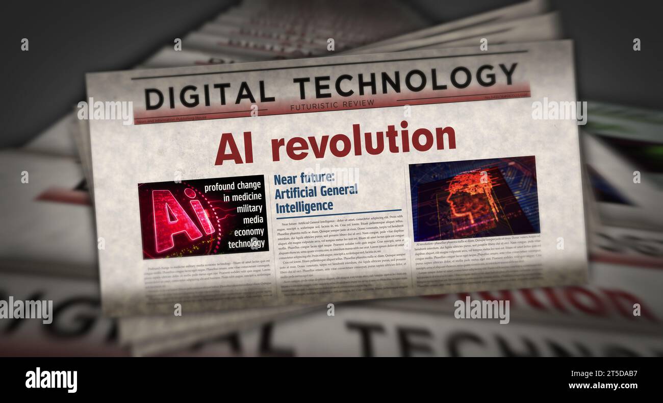 AI revolution artificial intelligence technology innovation vintage ...