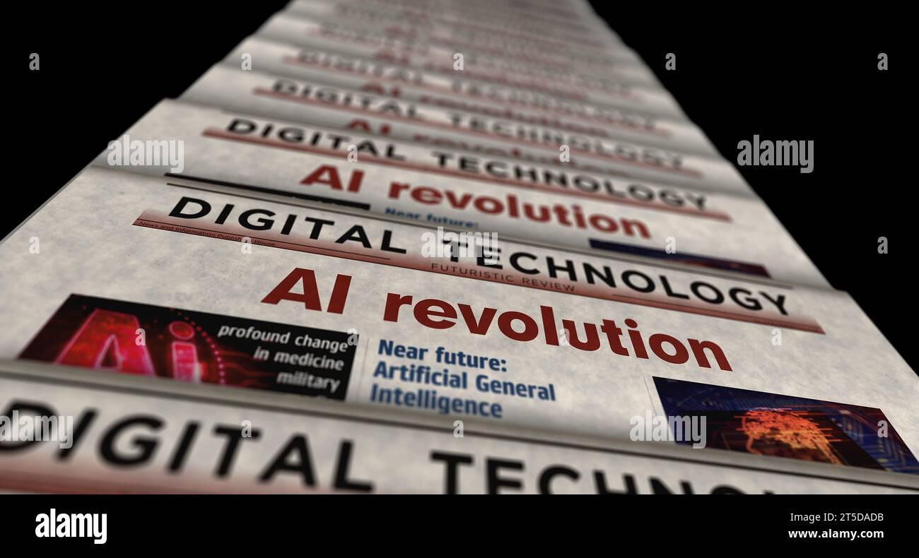 AI revolution artificial intelligence technology innovation vintage ...