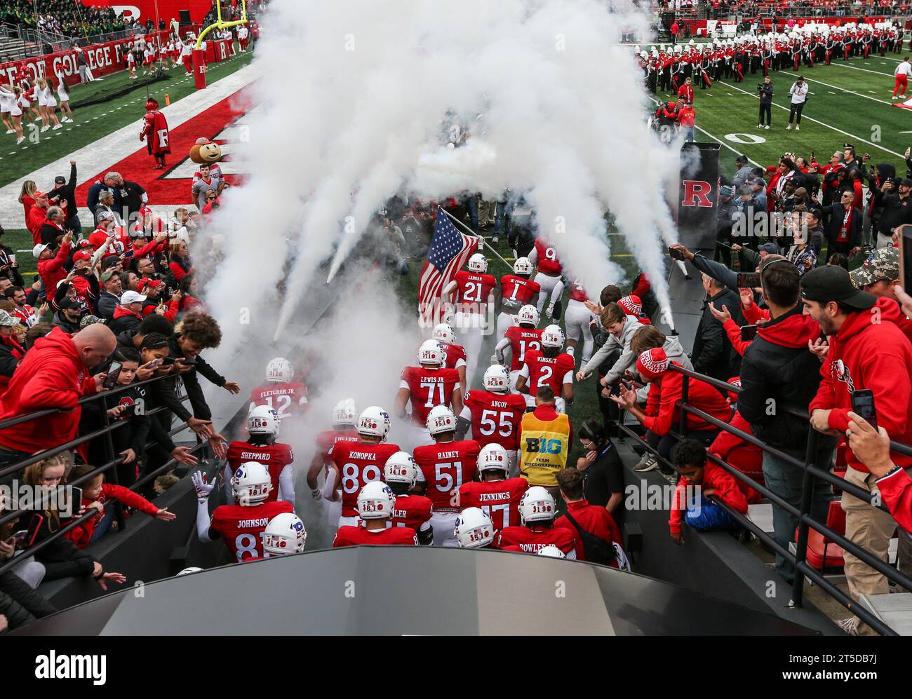 Piscataway, NJ, USA. 4th Nov, 2023. Rutgers takes the field before the ...