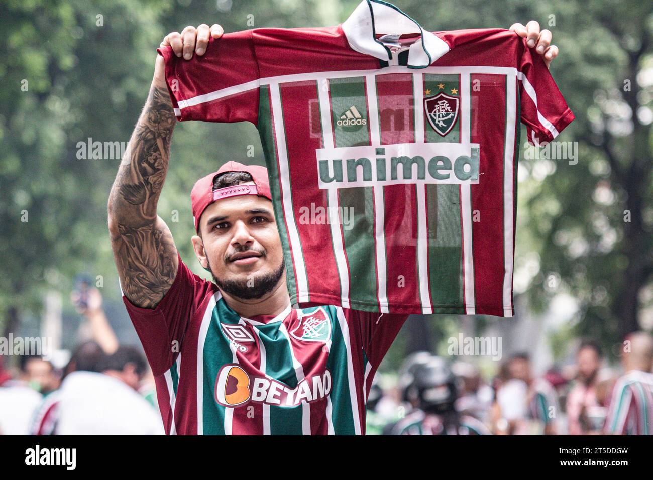 Rio De Janeiro, Brazil. 04th Nov, 2023. Fluminense fans seen, during a ...