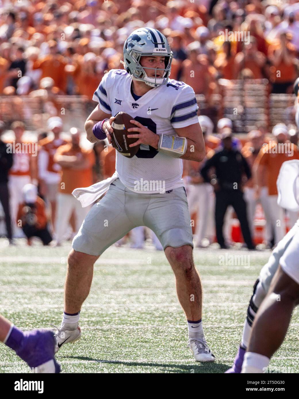 Nov 4, 2023. Will Howard #18 of the Kansas State Wildcats in action vs ...
