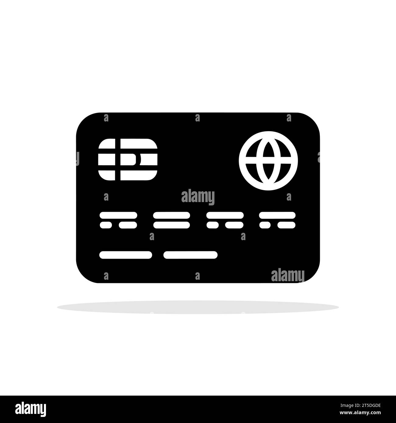 Credit card icon. Payment icon. Black symbol of bank card. Vector ...