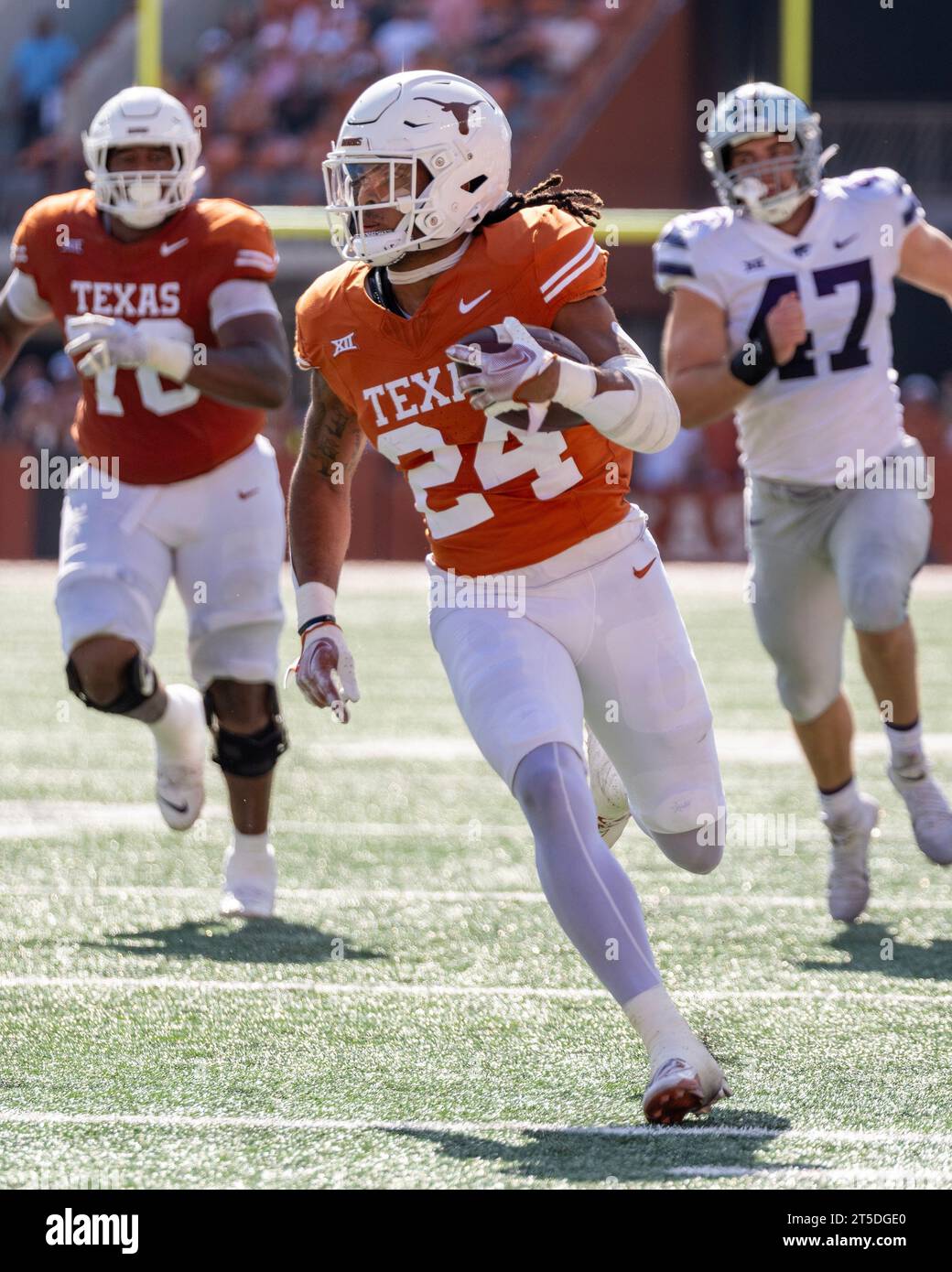 Nov 4, 2023. Jonathon Brooks #24 of the Texas Longhorns in action vs ...