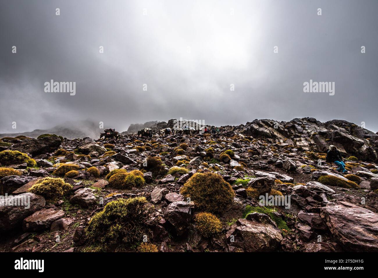 Morocco Atlas Mountains trekking hike Stock Photo - Alamy