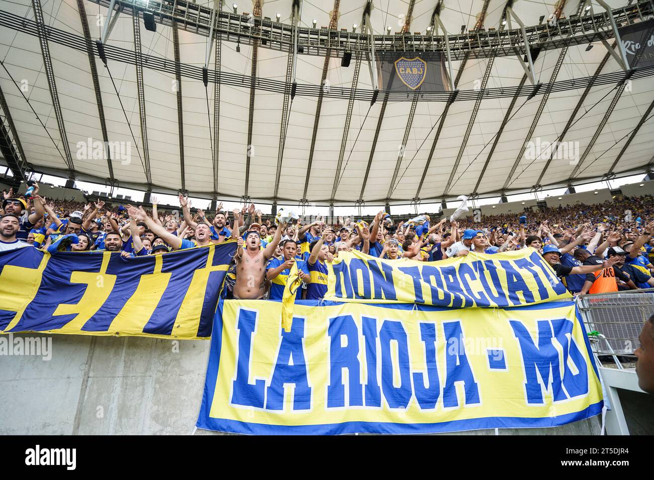 Rio De Janeiro, Brazil. 20th Oct, 2023. Boca Juniors fans during the ...