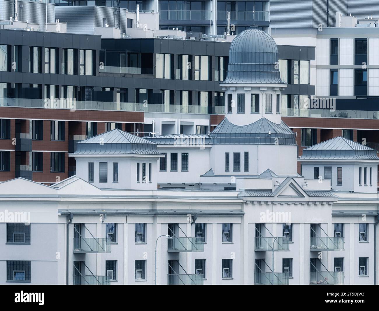Historic renovated building with tower Warehouse number 7 and modern ...