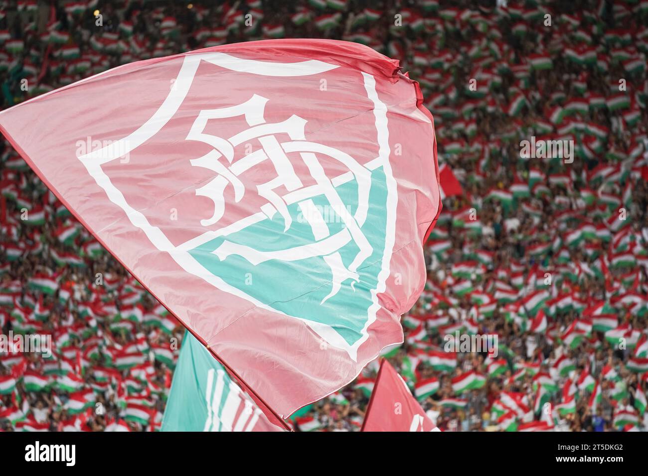 Rio De Janeiro, Brazil. 20th Oct, 2023. Fluminense FC flag during the ...