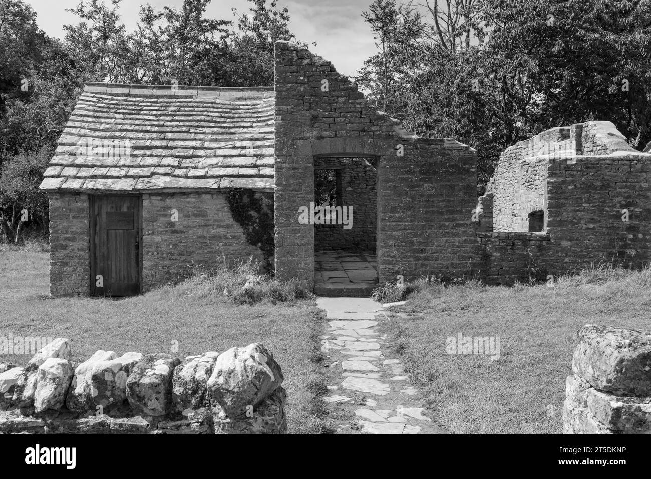 Photo of an abandoned building in Tyneham village in Dorset Stock Photo ...