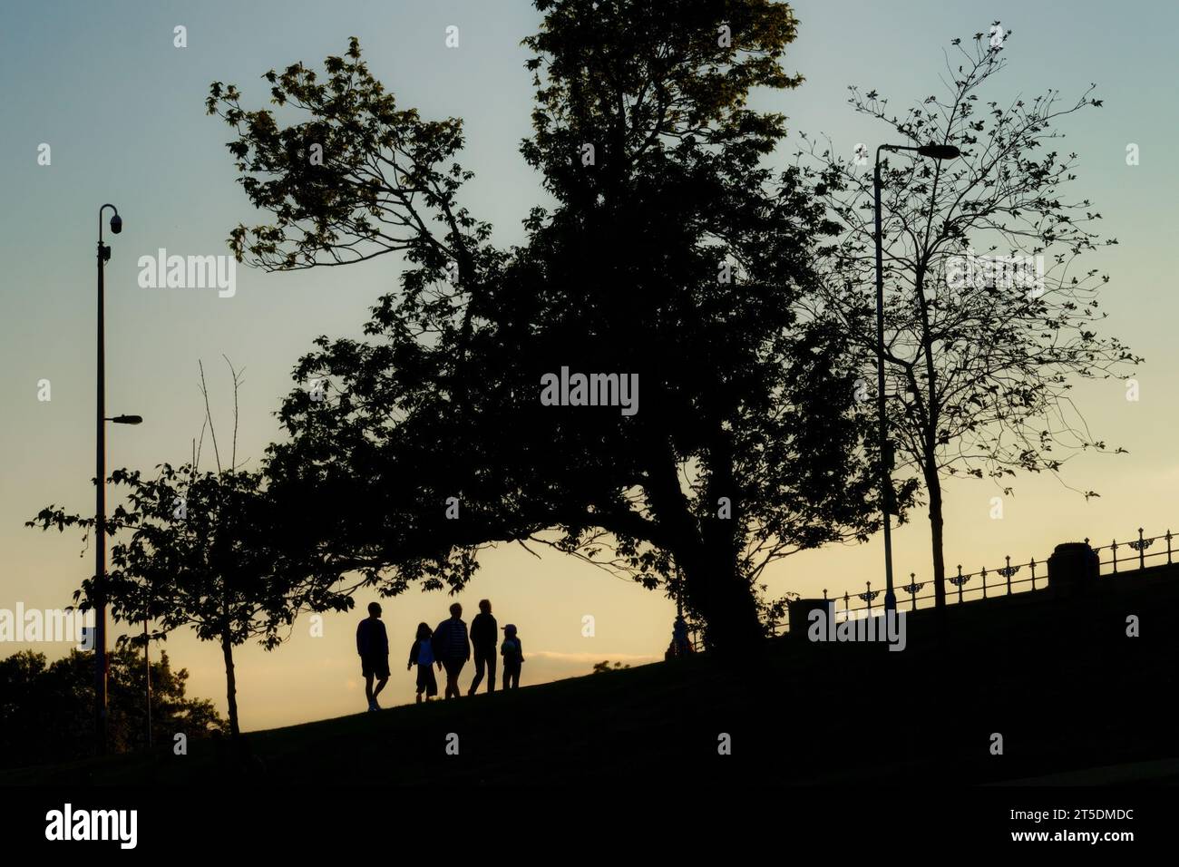 Sunset park and family hi-res stock photography and images - Alamy