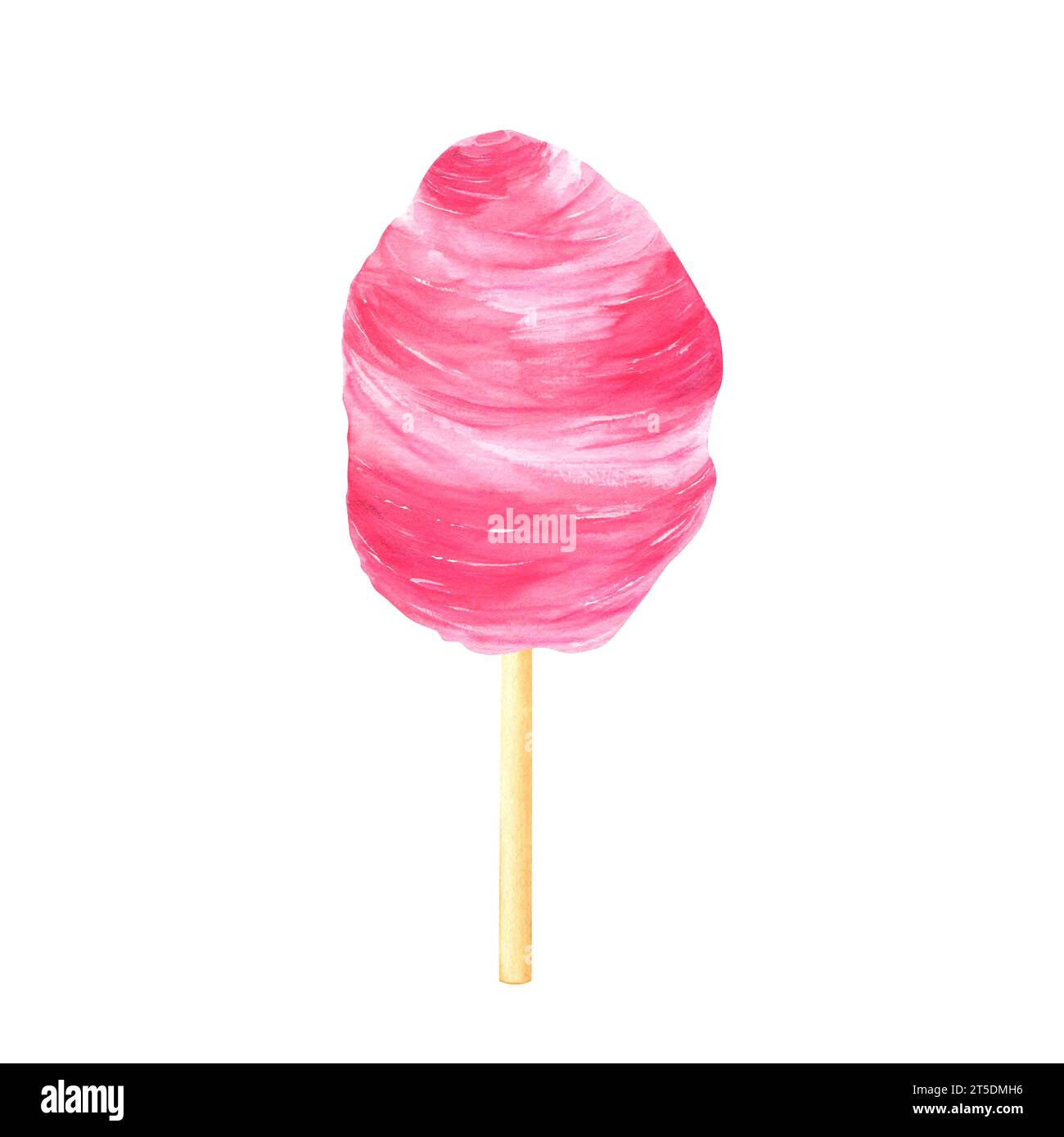 Pink cotton candy on a stick. Sweet clouds sugar confectionery pastel ...