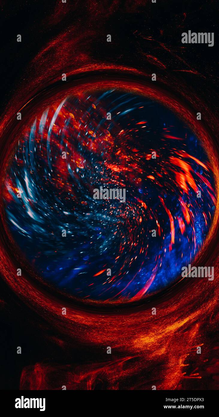 Abstract vortex background red blue sparkles swirl Stock Photo - Alamy