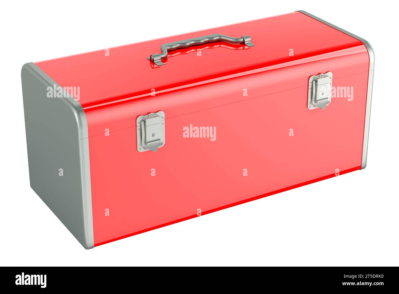 Metallic tool box, tool organizer box. 3D rendering isolated on white ...