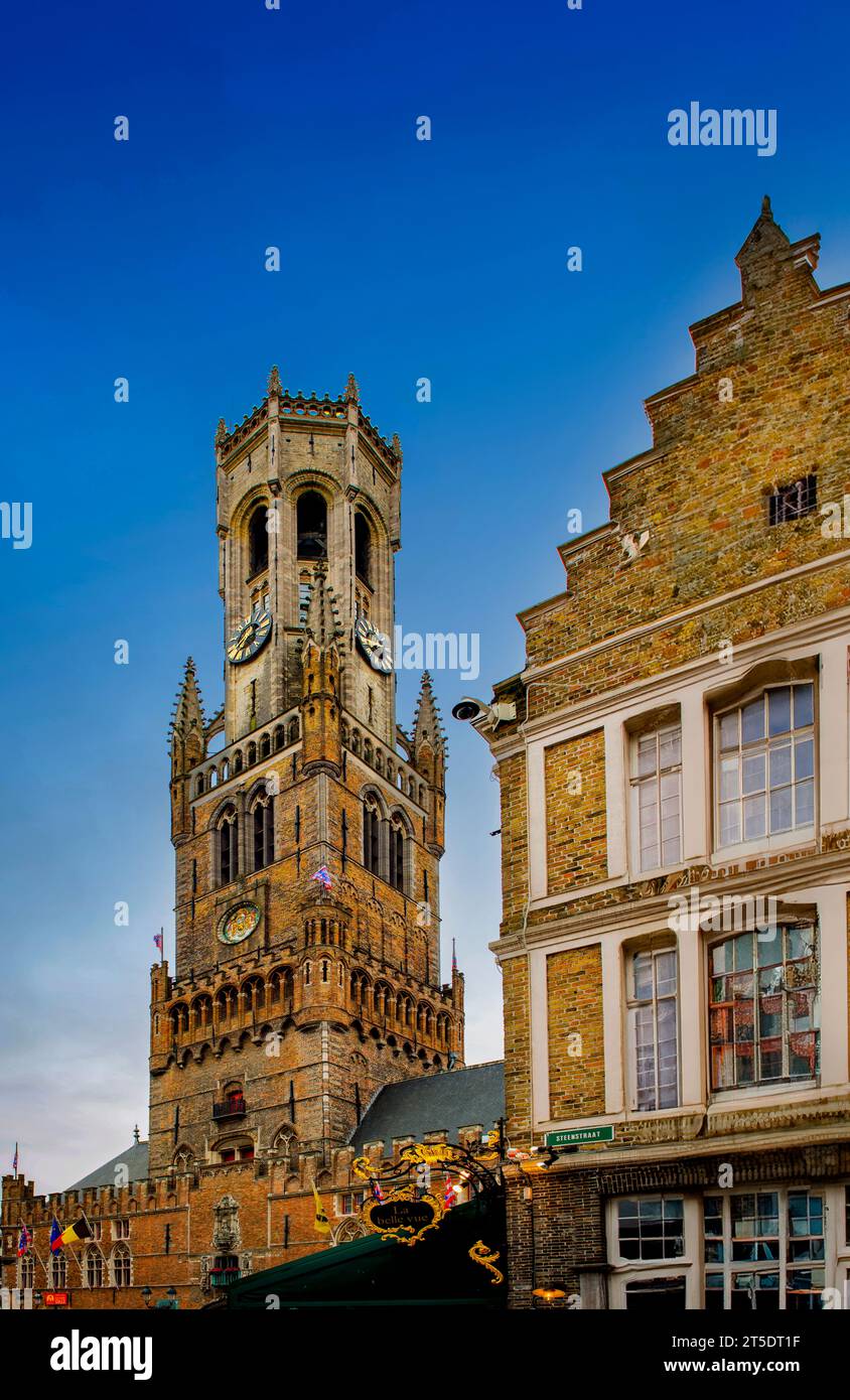 The Belfry Tower, Bruges, Belgium Stock Photo - Alamy
