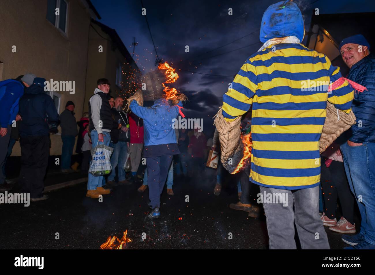 Ottery St Mary, UK. Saturday 4 November 2023. Brave children, as young ...