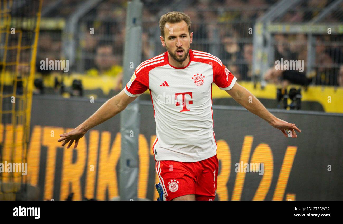 Dortmund, Germany. 04th Nov 2023. Torjubel: Harry Kane (Muenchen) Borussia Dortmund - FC Bayern ...