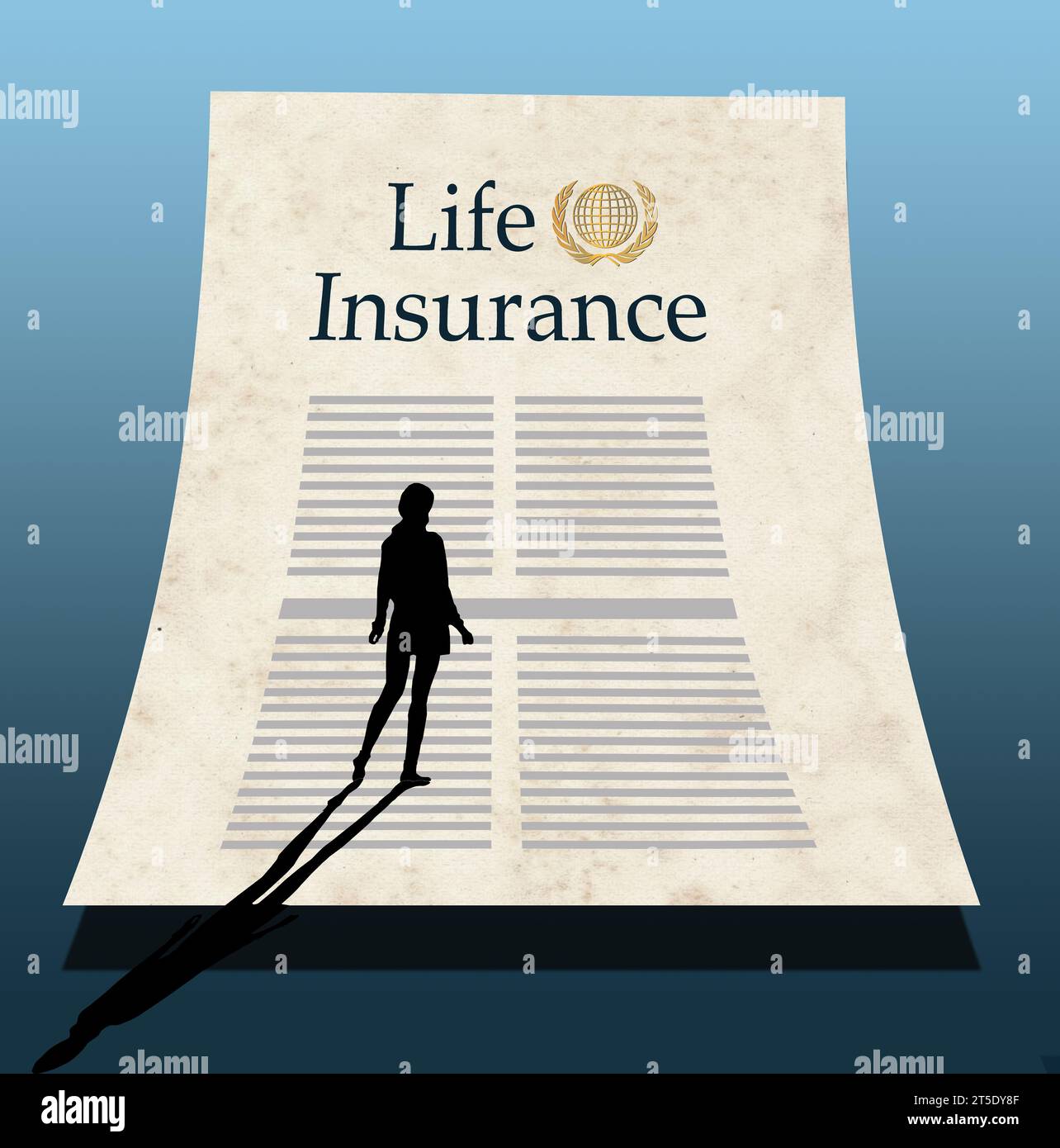 A young adult female considers buying life insurance in this 3-d ...