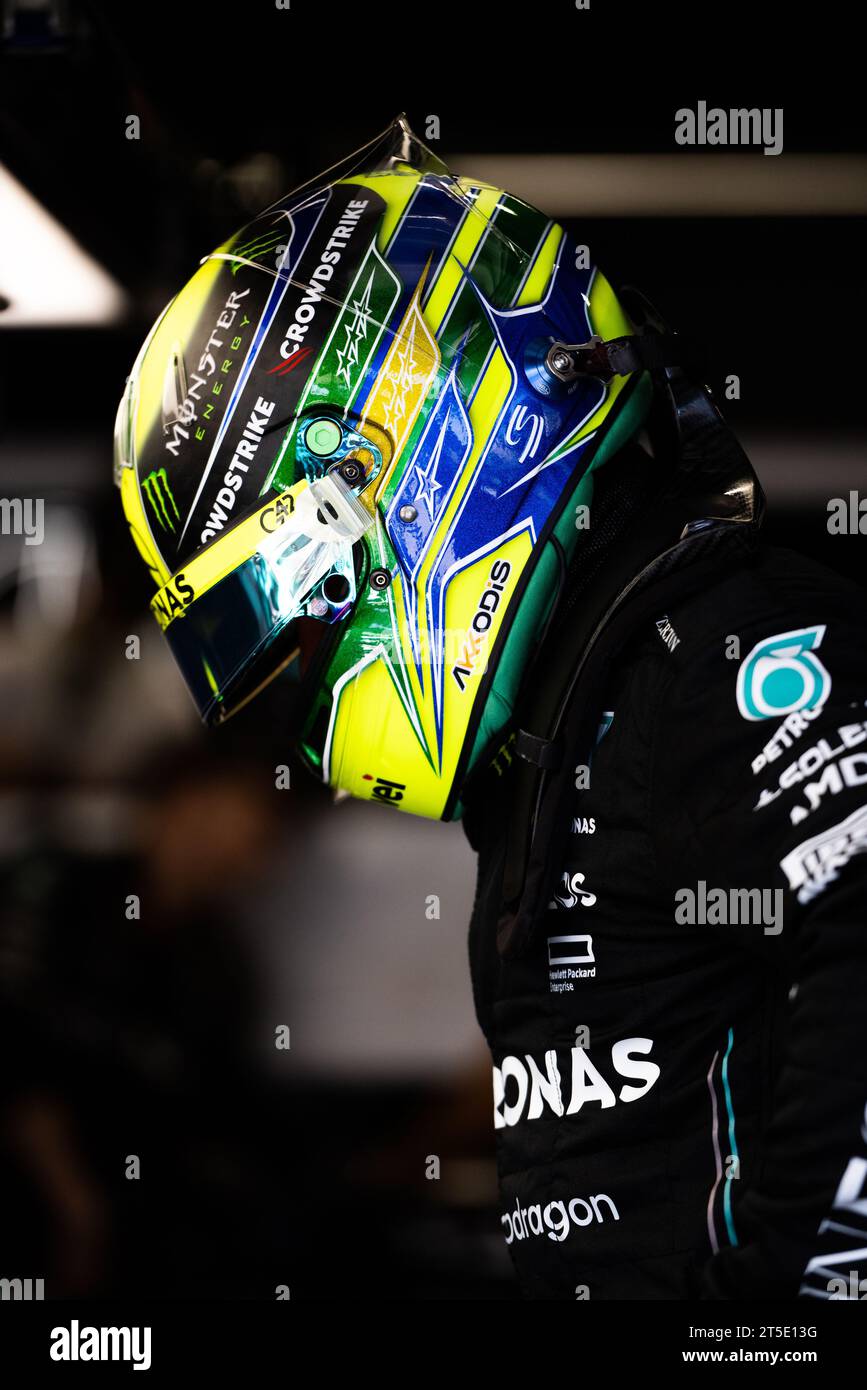 Sao Paulo, Brazil. 04th Nov, 2023. Lewis Hamilton (GBR) Mercedes AMG F1 ...