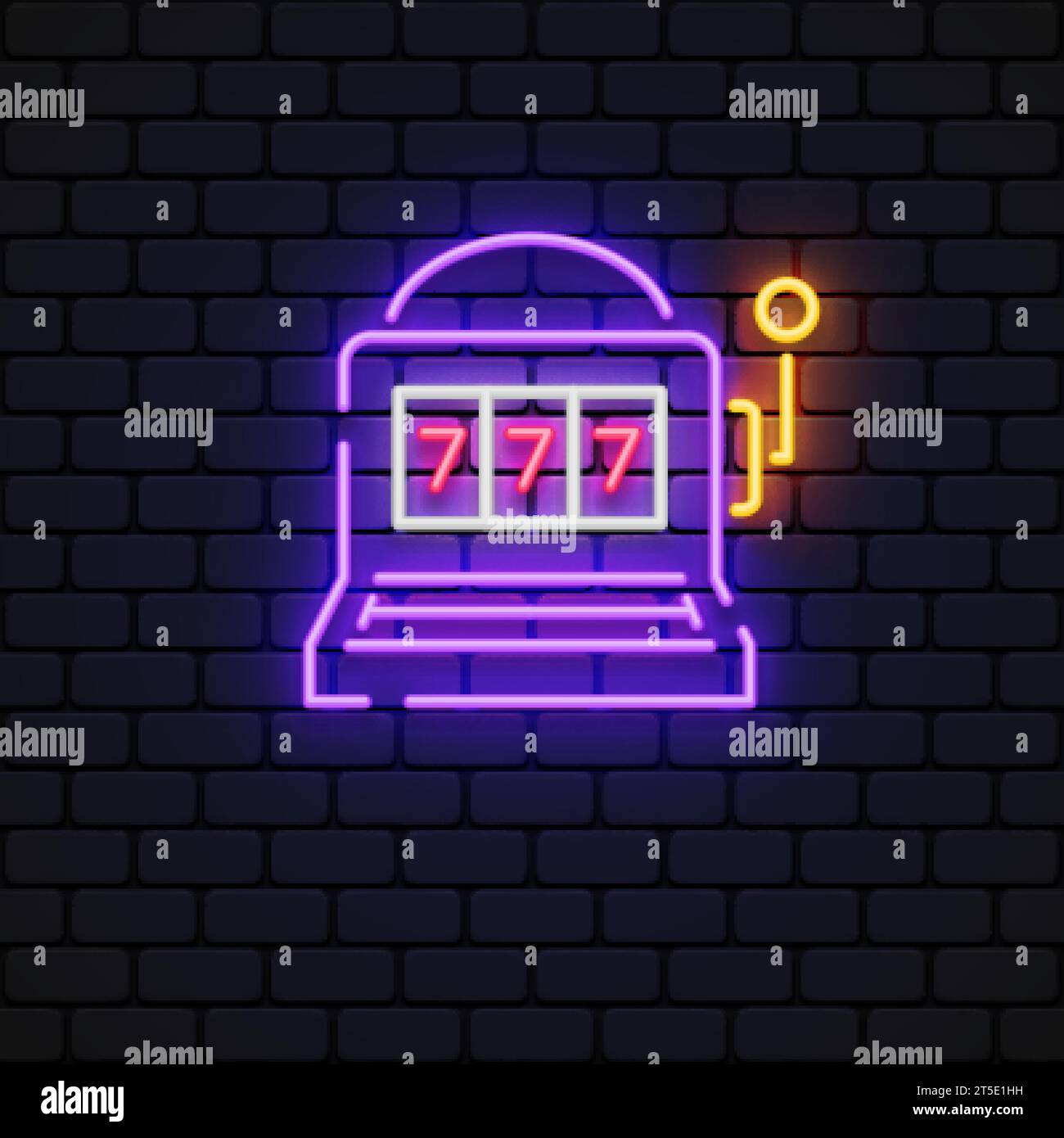 Banner with blue 777 casino neon on black background. Vector ...