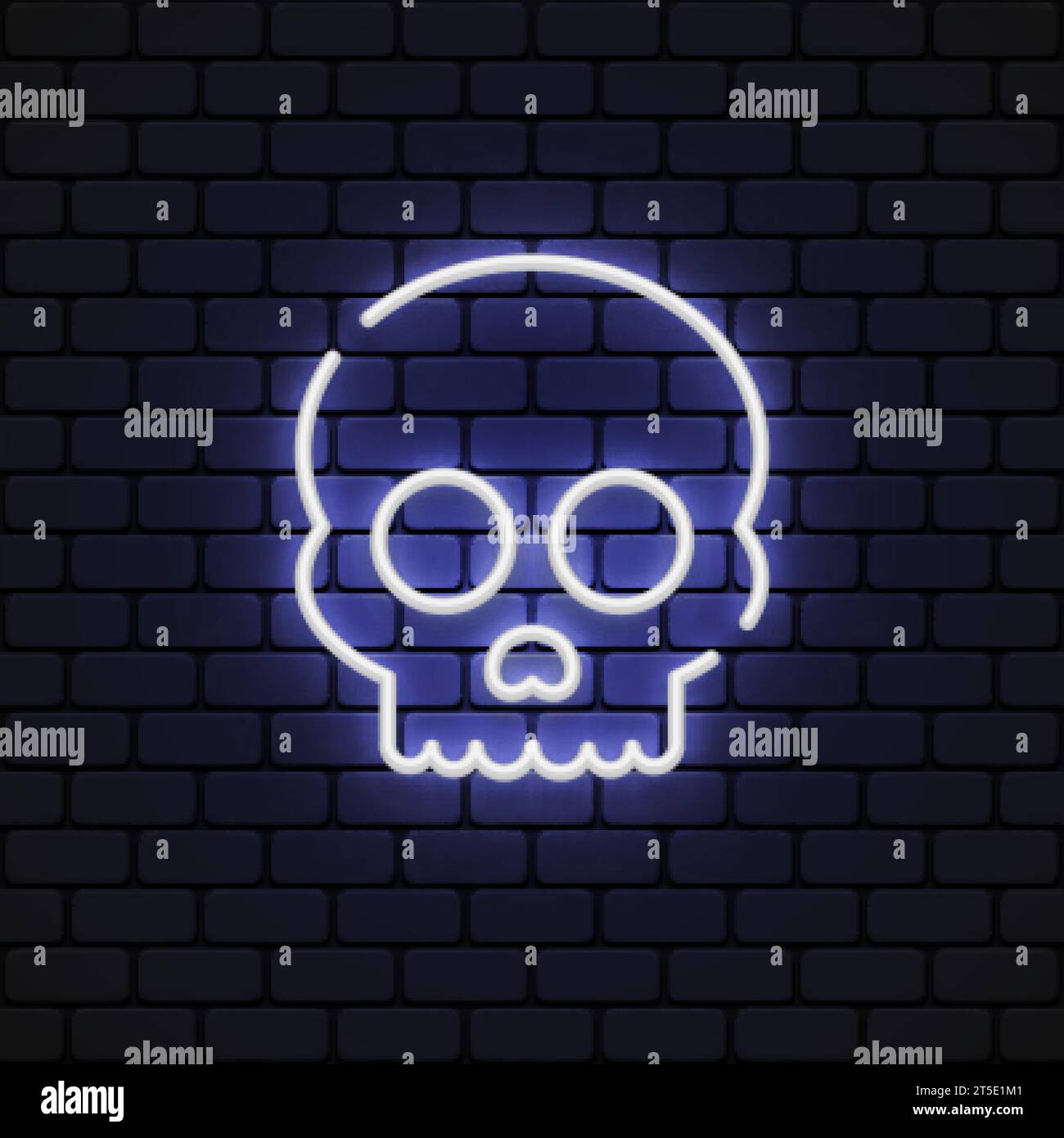 Vintage skull neon icon, great design for any purposes. Vector ...